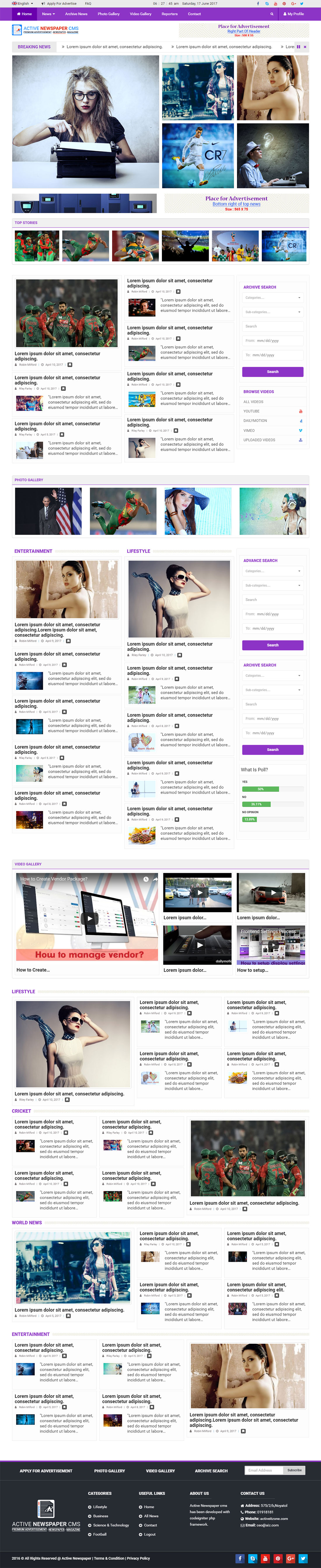 Active Newspaper CMS by ActiveITzone | CodeCanyon